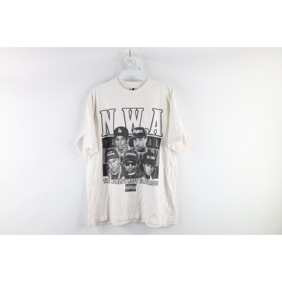 Vintage | Shirts | Vintage Streetwear Mens Large Distressed Nwa Hip Hop ...